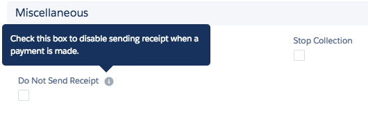 Payment Receipt Settings