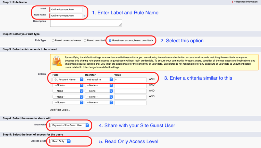 Secure Guest User Record Access Guidelines